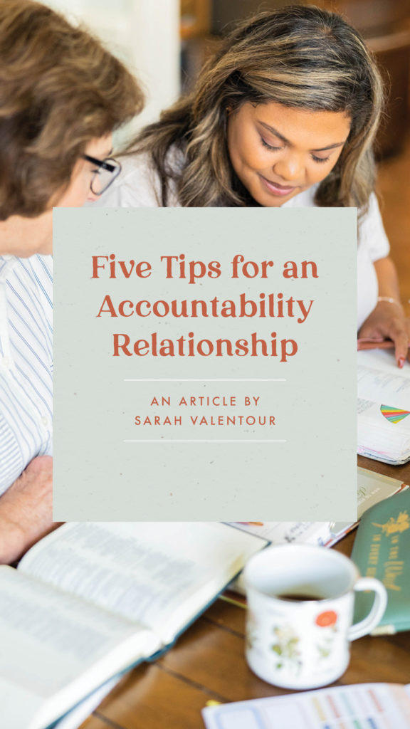 Five Tips for an Accountability Relationship – Well-Watered Women